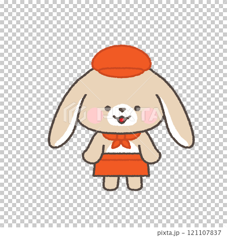 Tare Mimi Usagi_咖啡廳店員/張開嘴微笑-插圖素材 [121107837] - PIXTA圖庫