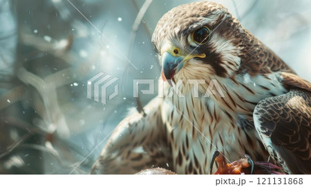 Surprised falcon. Generative AIのイラスト素材 [121131868] - PIXTA