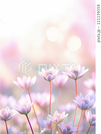 The image features an array of delicate...のイラスト素材 [121139359] - PIXTA