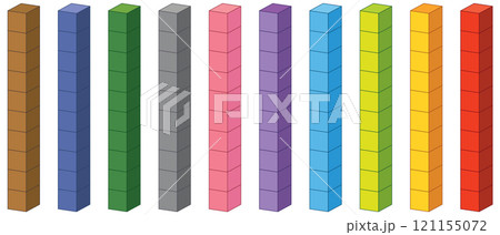 Colorful Mathematical Block Towersのイラスト素材 [121155072] - PIXTA