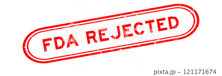 Grunge red FDA rejected word rubber seal stamp...のイラスト素材 [121171674 ...