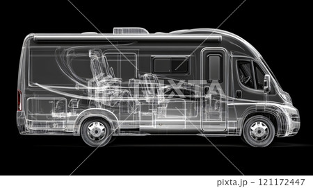Isometric view of a detailed exploded diagram...のイラスト素材 [121172447] - PIXTA