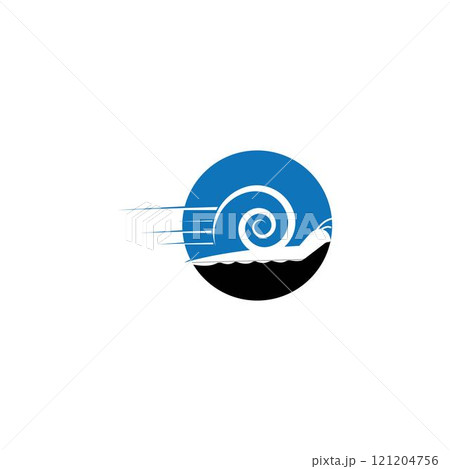 Speed snail logo template vectorのイラスト素材 [121204756] - PIXTA