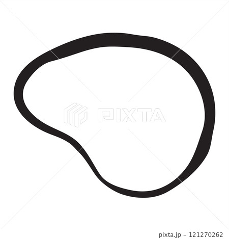 Freehand shape hand painted with ink paint swashのイラスト素材 [121270262] - PIXTA