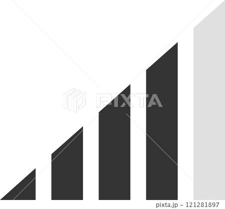 Minimalist bar chart illustrating steady...のイラスト素材 [121281897] - PIXTA