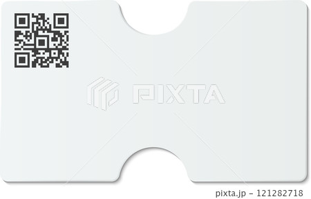 Blank white card featuring a QR code and...のイラスト素材 [121282718] - PIXTA