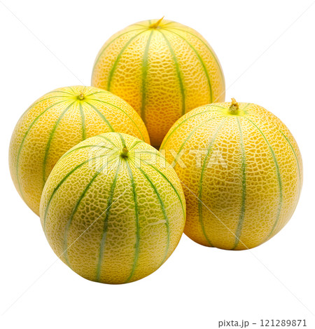 4 melons on a transparent background, for use...のイラスト素材 [121289871] - PIXTA