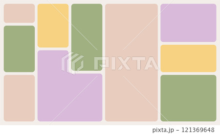 Bento box template. Y2K collage grid shapes....のイラスト素材 [121369648] - PIXTA