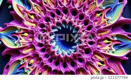 Vivid Swirls of Radiance%3A A Burst of Colorful...のイラスト素材 [121377794 ...