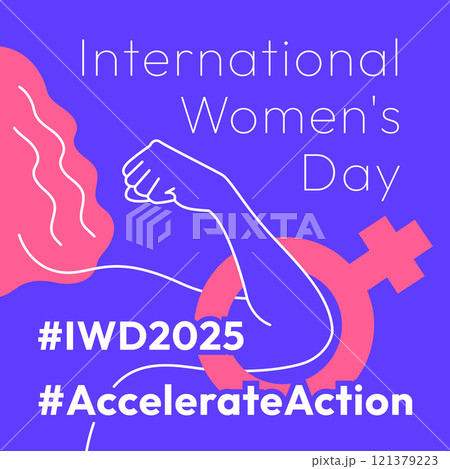 Accelerate Action campaign pose. International...のイラスト素材 [121379223 ...