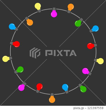 Circular colored illumination. Multicolored...のイラスト素材 [121397559] - PIXTA