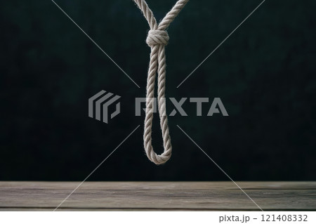 A close-up view of a hanging noose made from...のイラスト素材 [121408332] - PIXTA