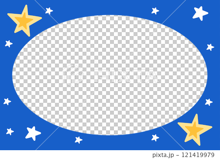 Rectangle blue frame with stars for polaroid...のイラスト素材 [121419979] - PIXTA