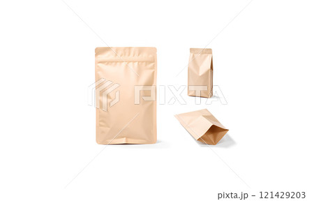 Blank craft doy-pack mock up isolated,...のイラスト素材 [121429203] - PIXTA