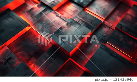 Absence of clutter, the black-red background...のイラスト素材 [121439946] - PIXTA
