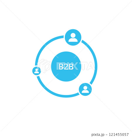 B2B icon on white background. Business to...のイラスト素材 [121455057] - PIXTA