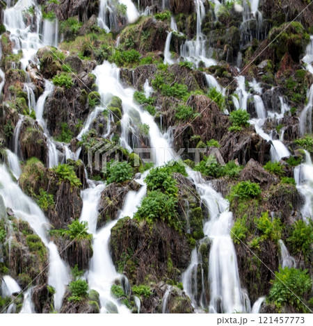 Seamless waterfall background. A repeating...のイラスト素材 [121457773] - PIXTA