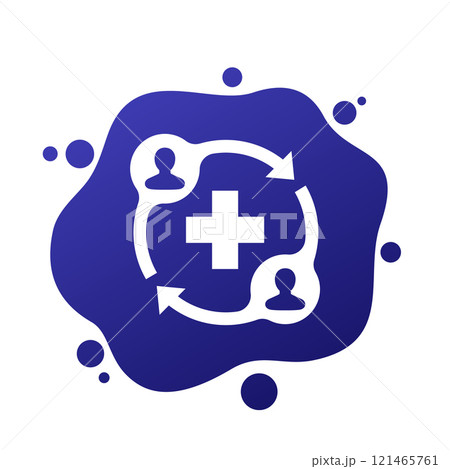Medical referrals icon for webのイラスト素材 [121465761] - PIXTA