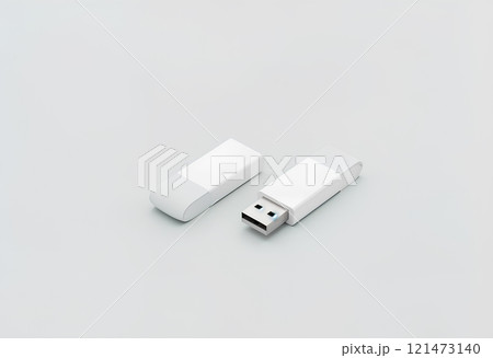 Blank white usb drive design mockup, 3d...のイラスト素材 [121473140] - PIXTA