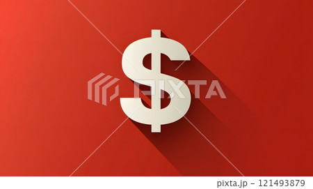 Bold dollar sign icon with minimal design,...のイラスト素材 [121493879] - PIXTA
