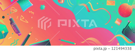 dynamic abstract background with a gradient of...のイラスト素材 [121494338 ...