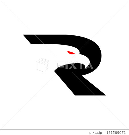 Initial letter R eagle logo vectorのイラスト素材 [121509071] - PIXTA