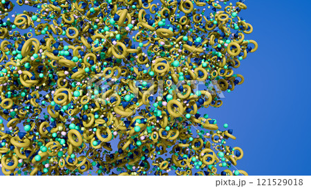 Vibrant 3D Abstract Shapes for Party and...のイラスト素材 [121529018] - PIXTA
