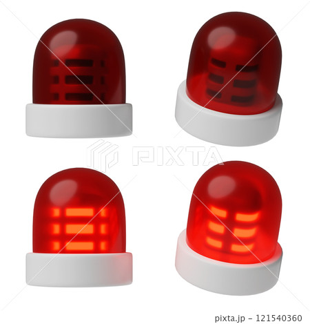 red warning light 3D graphicのイラスト素材 [121540360] - PIXTA