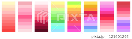 Spring Color Gradient Palette Set. Warm red,...のイラスト素材 [121601295] - PIXTA