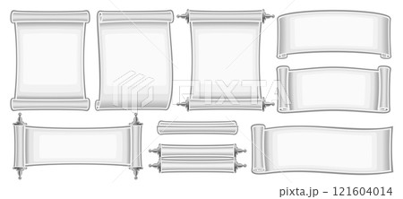 Vector White Paper Scroll Setのイラスト素材 [121604014] - PIXTA
