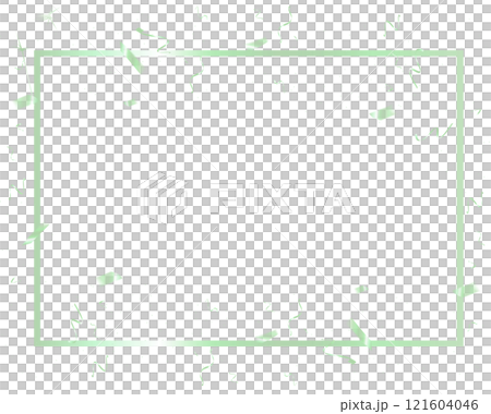 Green border transparent background for party,...のイラスト素材 [121604046 ...