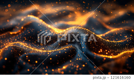 Abstract background with black, gold, and dark...のイラスト素材 [121616160] - PIXTA