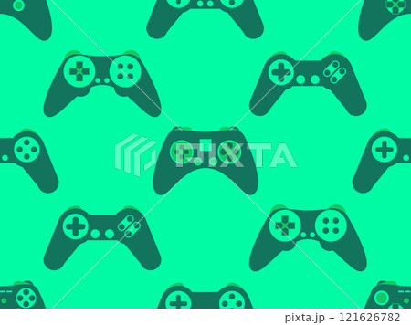 Joystick seamless pattern. Game controller for...のイラスト素材 [121626782] - PIXTA