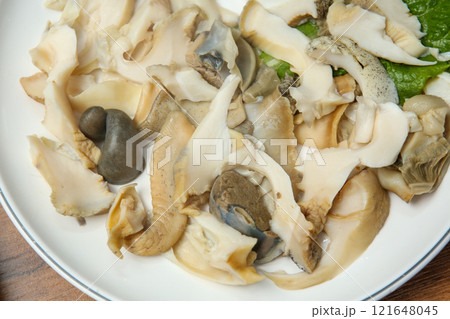 Korean seafood food. Boiled conch sashimiの写真素材 [121648045] - PIXTA