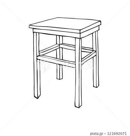 Vector hand drawn sketch doodle outline stoolのイラスト素材 [121692071] - PIXTA