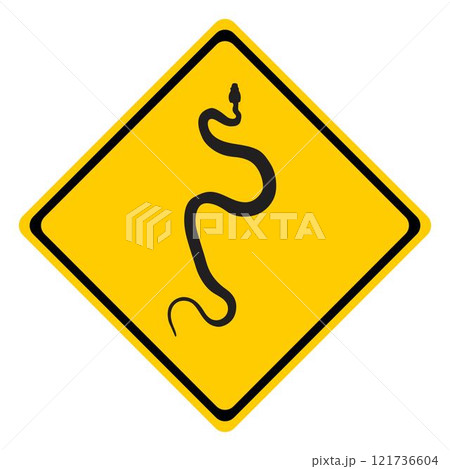 Snake warning sign.のイラスト素材 [121736604] - PIXTA