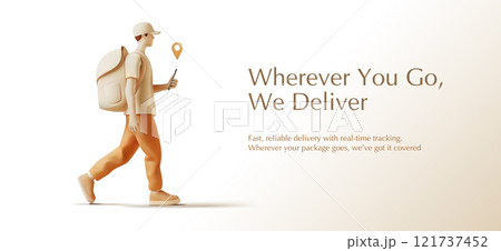 Delivery Anytime, Anywhere,Fast and Flexible...のイラスト素材 [121737452] - PIXTA