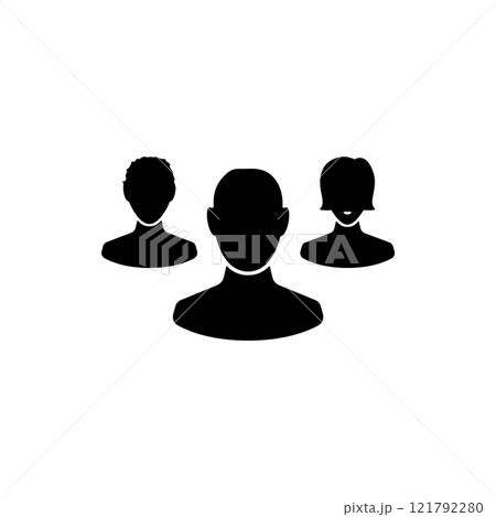 Modern trio of user profile vector icons for...のイラスト素材 [121792280] - PIXTA