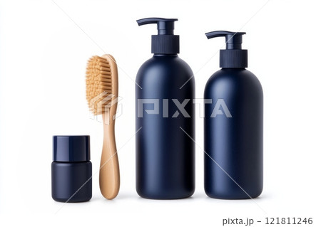 Elegant navy blue skincare set featuring cream...のイラスト素材 [121811246] - PIXTA