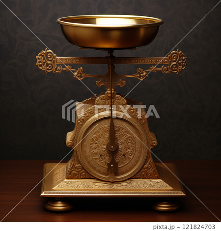 vintage metal scales on a dark backgroundのイラスト素材 [121824703] - PIXTA