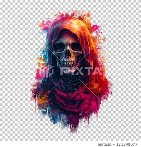 A vibrant and dramatic digital art piece of a...のイラスト素材 [121849077] - PIXTA