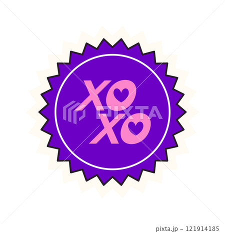 Xo-xo comic pop art stickerのイラスト素材 [121914185] - PIXTA
