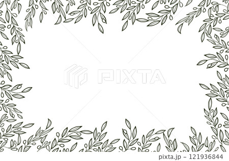 Vector background with olive tree decoration....のイラスト素材 [121936844] - PIXTA