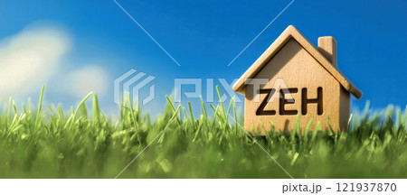 ZEHゼロエネルギーハウスの住宅と青空のイラスト素材 [121937870] - PIXTA