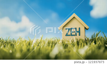 ZEHゼロエネルギーハウスの住宅と青空のイラスト素材 [121937873] - PIXTA