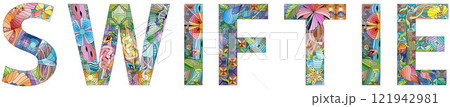 Word SWIFTIE. Vector decorative zentangle...のイラスト素材 [121942981] - PIXTA