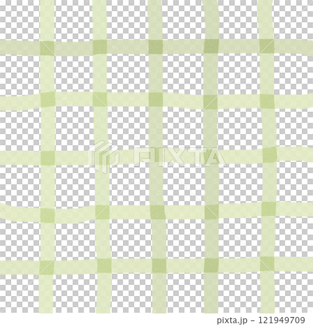 Sage Green Plaid Gingham Hand Drawn Background...のイラスト素材 [121949709 ...
