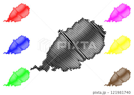 Pulwama district (Jammu and Kashmir union...のイラスト素材 [121981740] - PIXTA