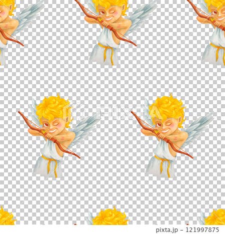 Cartoon seamless pattern with mischievous...のイラスト素材 [121997875] - PIXTA