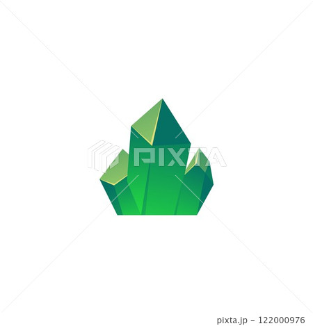 Vector illustration of green crystal icon in...のイラスト素材 [122000976] - PIXTA